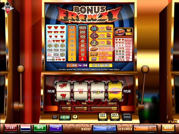 Bonus Frenzy gokkast - Casino Slot van Slotstar - Gratis Spelen